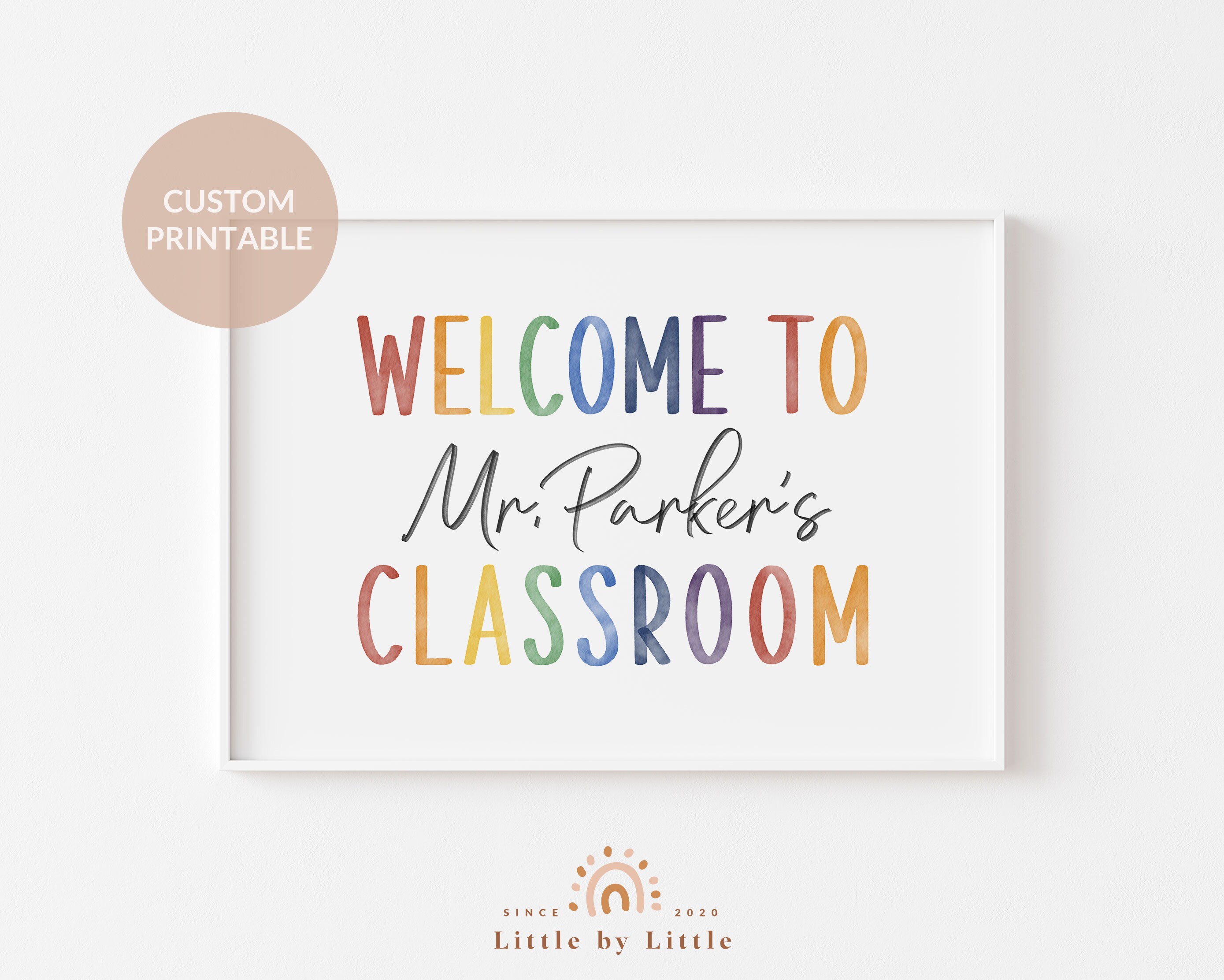 Welcome to Classroom Sign Teacher Name Sign Custom Classroom - Etsy