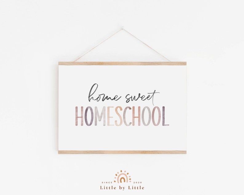 Home Sweet Homeschool Homeschool Sign Boho Homeschool Decor | Etsy