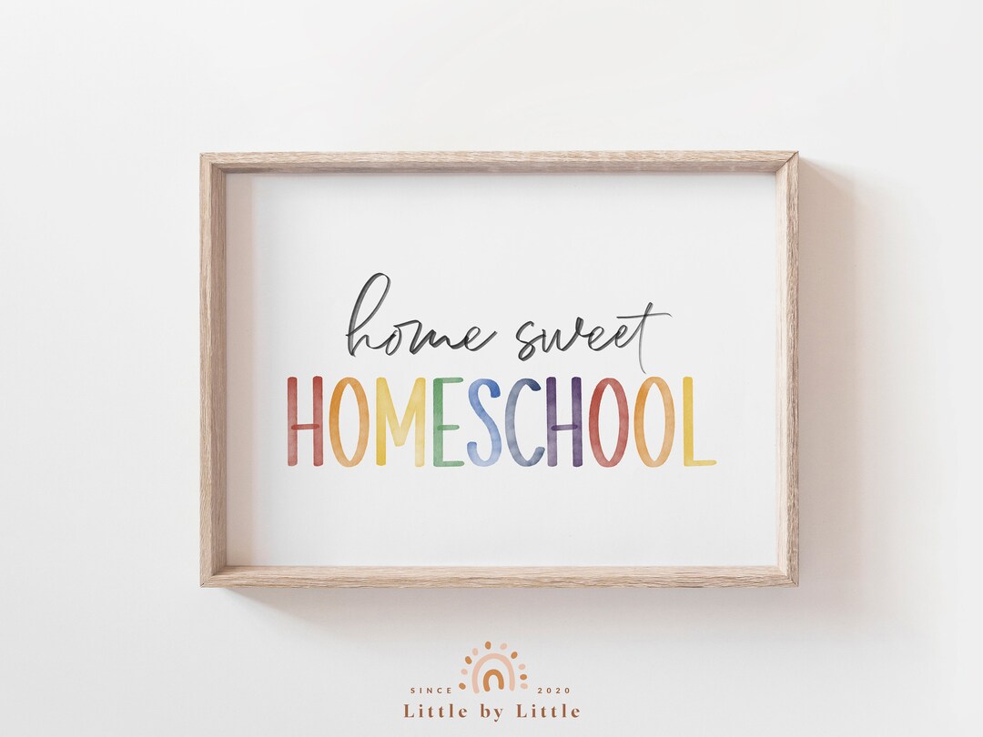 Home Sweet Homeschool, Homeschool Sign, Colorful Homeschool Decor ...