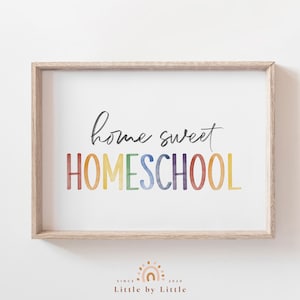 Home Sweet Homeschool, Homeschool Sign, Colorful Homeschool Decor ...