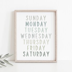 Sage Green Watercolor Learning Prints, SET of 6, Alphabet, Numbers ...