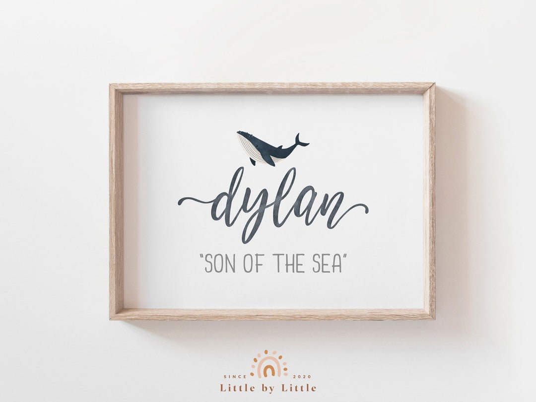Dylan Name Meaning Print, Dylan Name Art, Baby Shower Gift, Boys Room ...