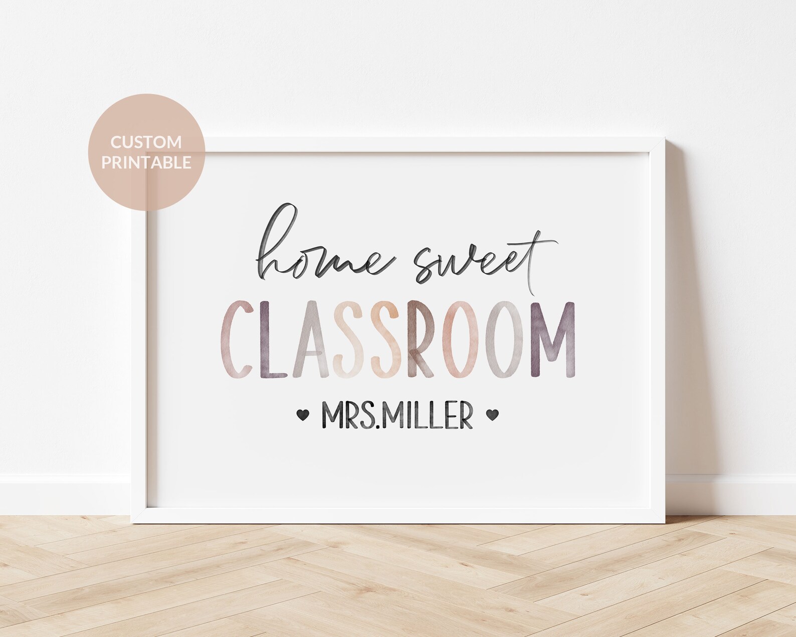 Custom Classroom Sign Home Sweet Classroom Sign With Teacher - Etsy
