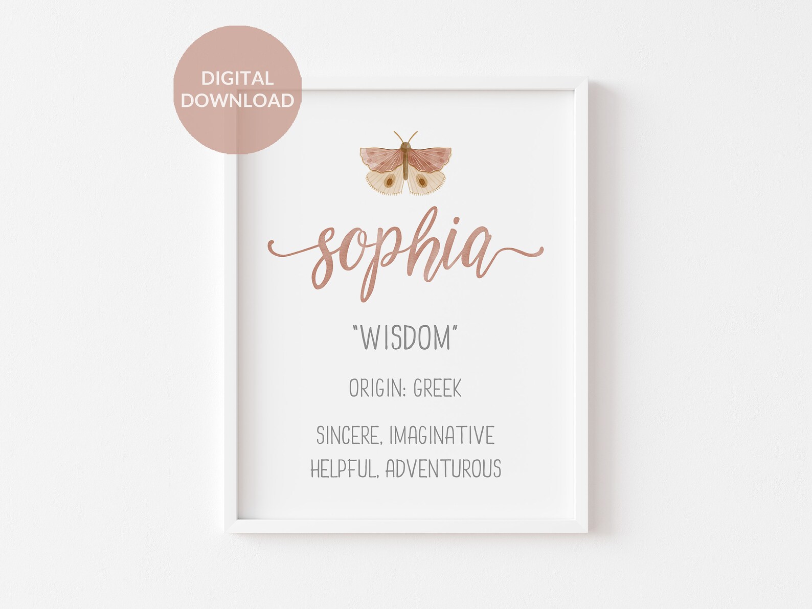 Sophia Name Meaning Print Sophia Name Art Baby Shower Gift - Etsy