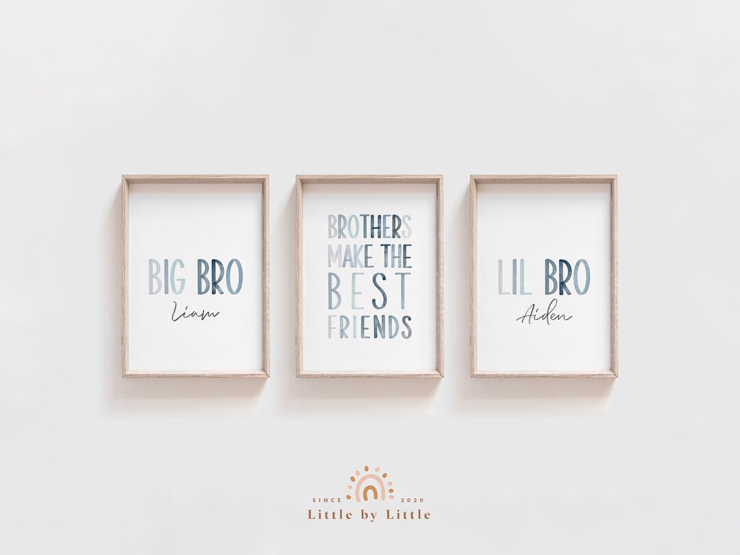 Custom Brother Name Print SET of 3 Brothers Make the Best - Etsy