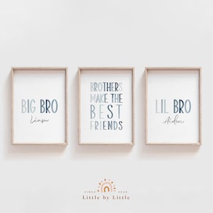 Custom Brother Name Print SET of 3 Brothers Make the Best - Etsy