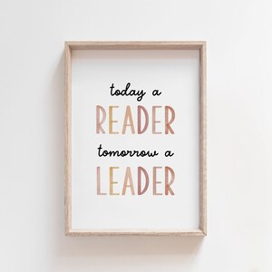 Set of 6, Boho Reading Corner Sign, Let's Read, Reader Leader, Cool ...