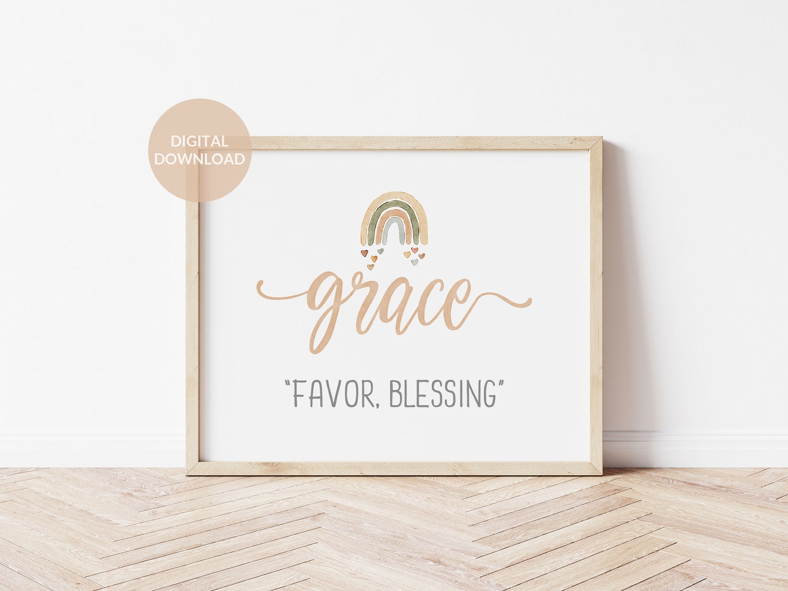 Grace Name Meaning Print Watercolor Name Print Baby Shower - Etsy