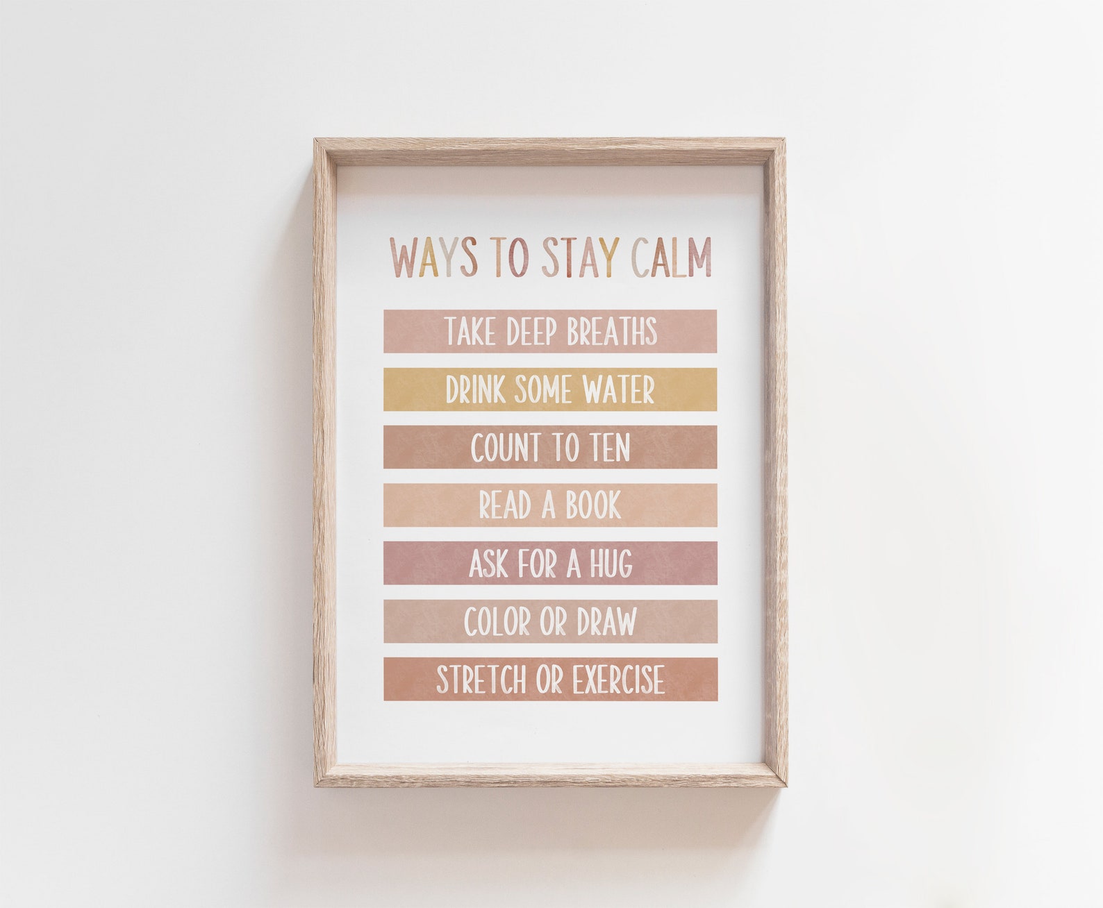 Boho Watercolor Calming Corner Signs Set of 3 Calming - Etsy