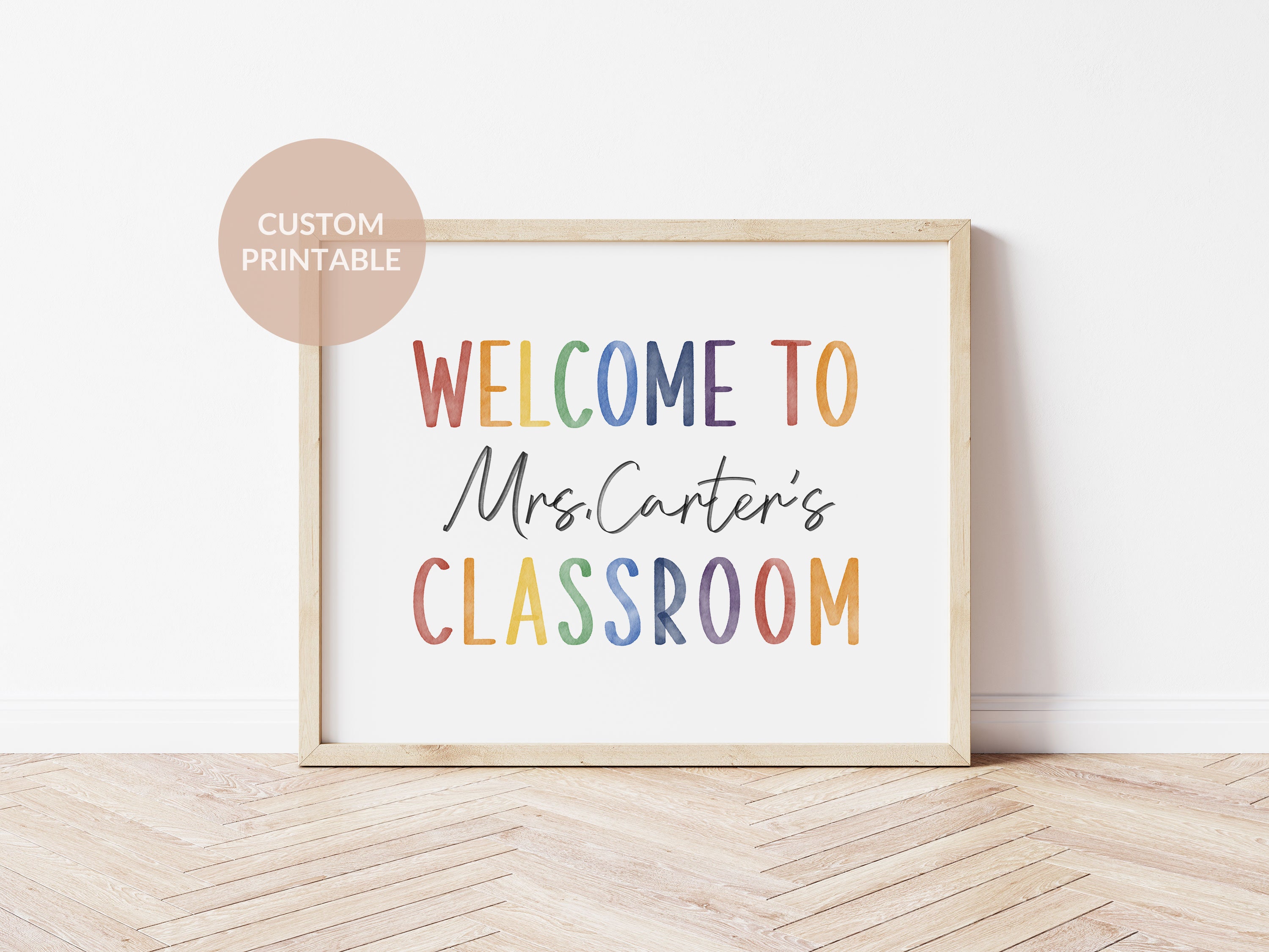 Welcome to Classroom Sign Teacher Name Sign Custom Classroom - Etsy