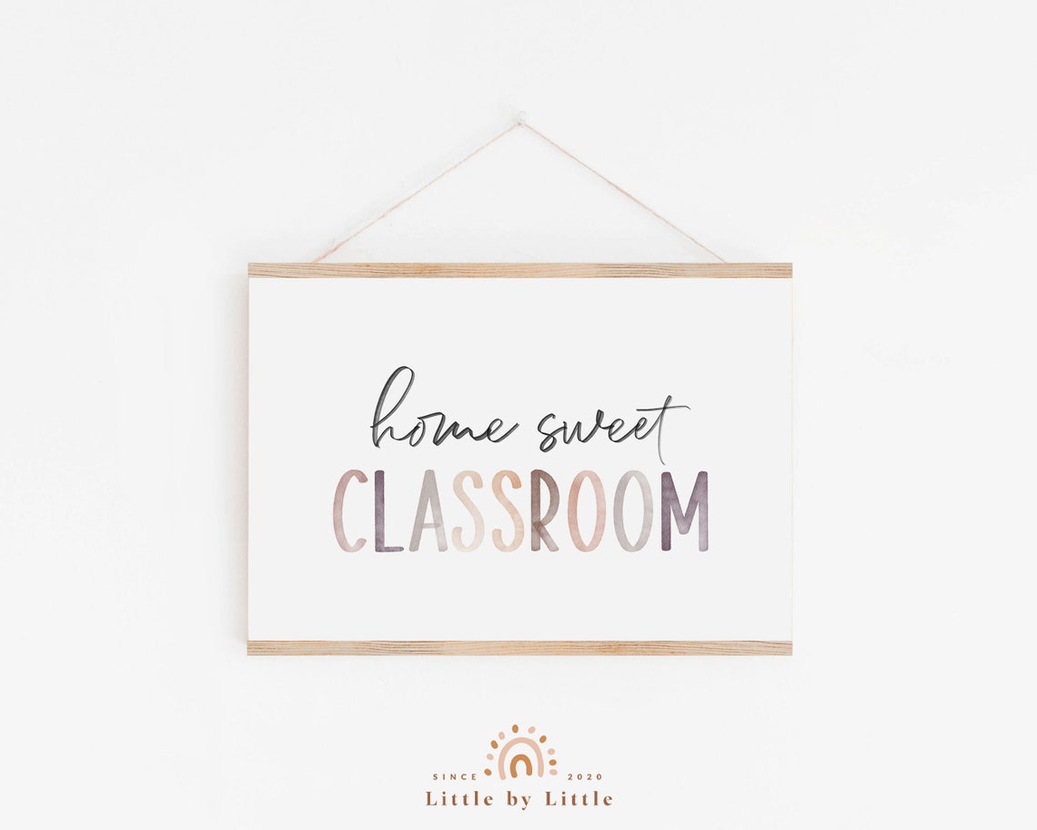 Home Sweet Classroom Sign Neutral Classroom Decor | Etsy