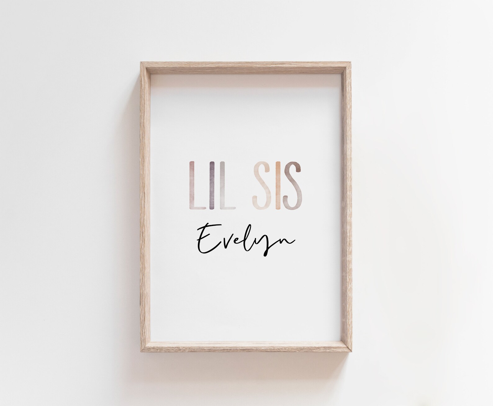 SET of 3 Prints Custom Sister Name Sister Print Neutral - Etsy