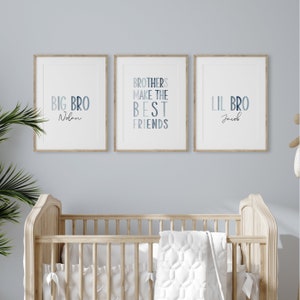 Custom Brother Name Print, SET of 3, Brothers Make the Best Friends ...