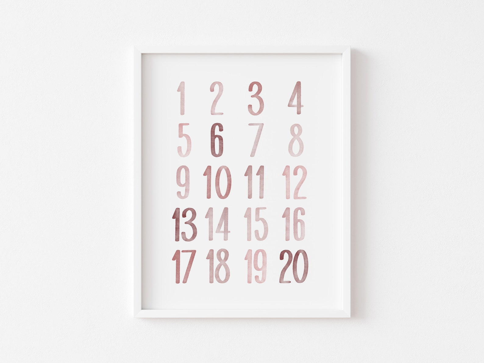 Blush Pink Alphabet & Numbers Prints: Montessori Nursery Decor (SET of ...