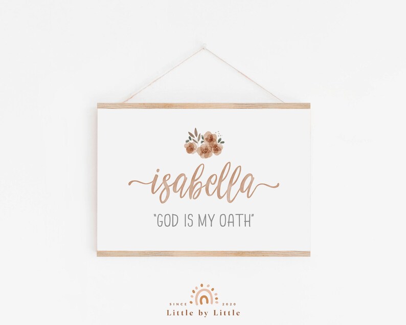 Isabella Name Sign Isabella Name Meaning Print Baby Shower - Etsy