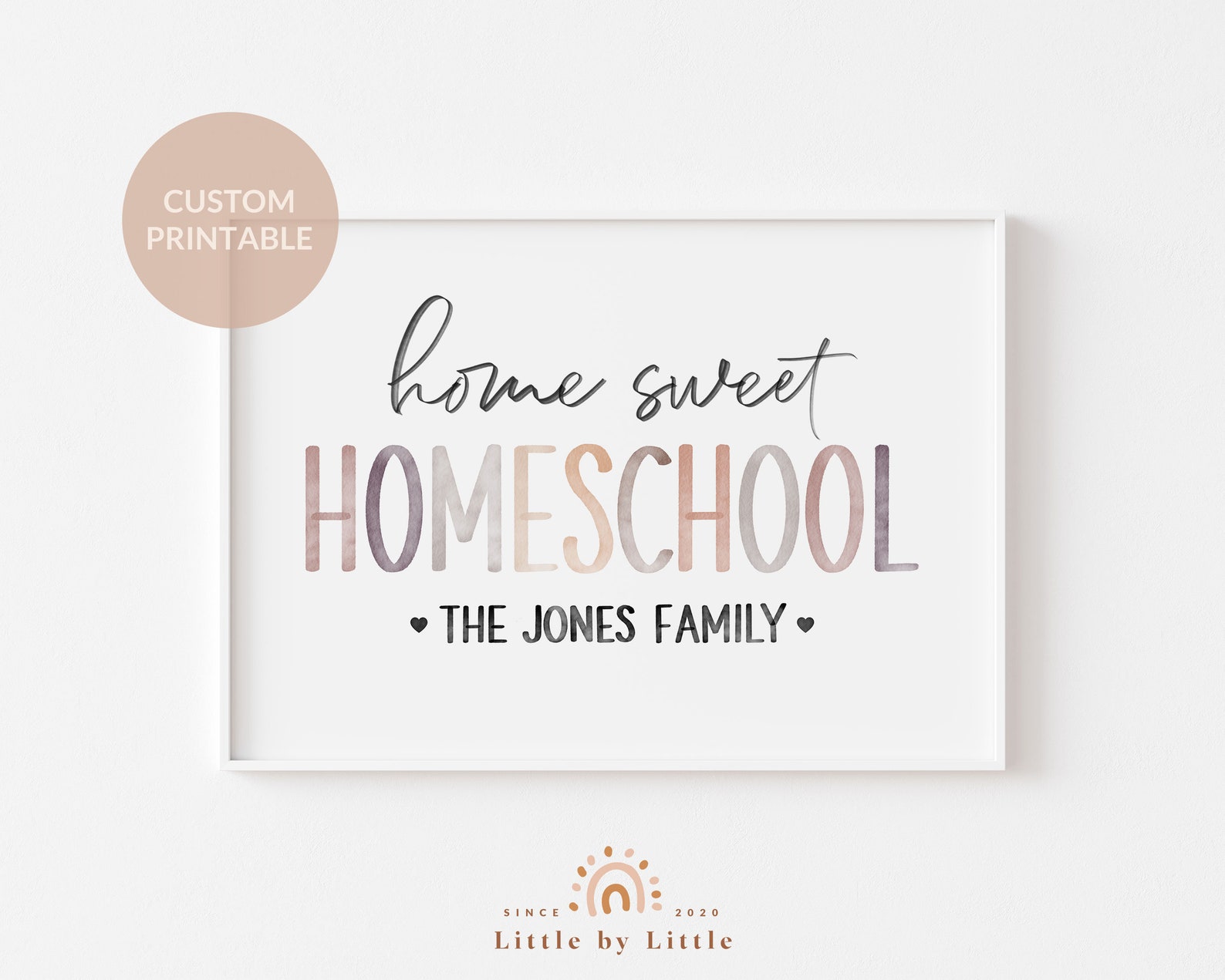 Custom Homeschool Sign Personalized Homeschool Print Home - Etsy