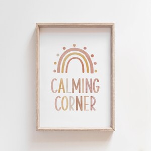 Set of 4 Calming Corner Prints, Boho Watercolor, Calming Techniques ...