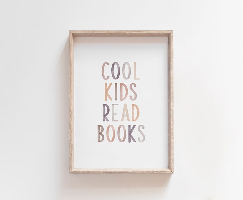 Cool Kids Read Books Boho Classroom Decor Kids Wall Art - Etsy
