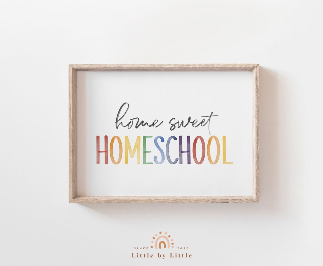 Home Sweet Homeschool Homeschool Sign Colorful Homeschool - Etsy