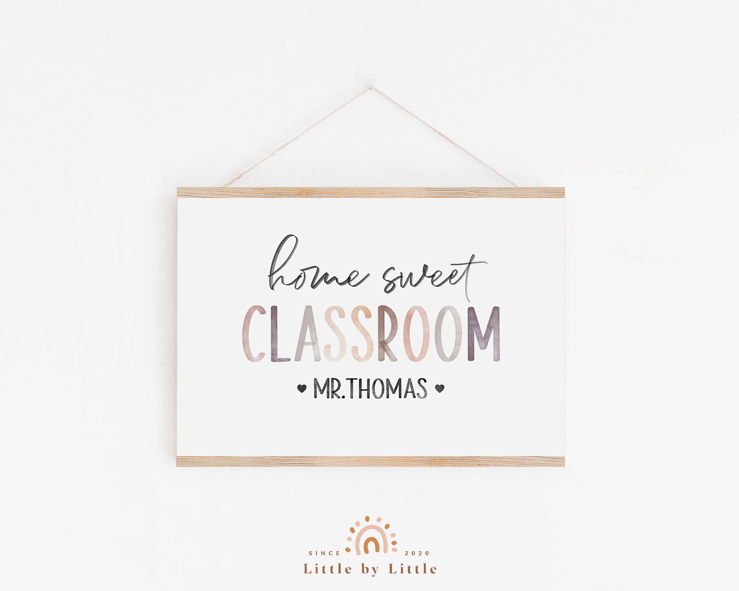 Custom Classroom Sign, Home Sweet Classroom Sign With Teacher Name ...