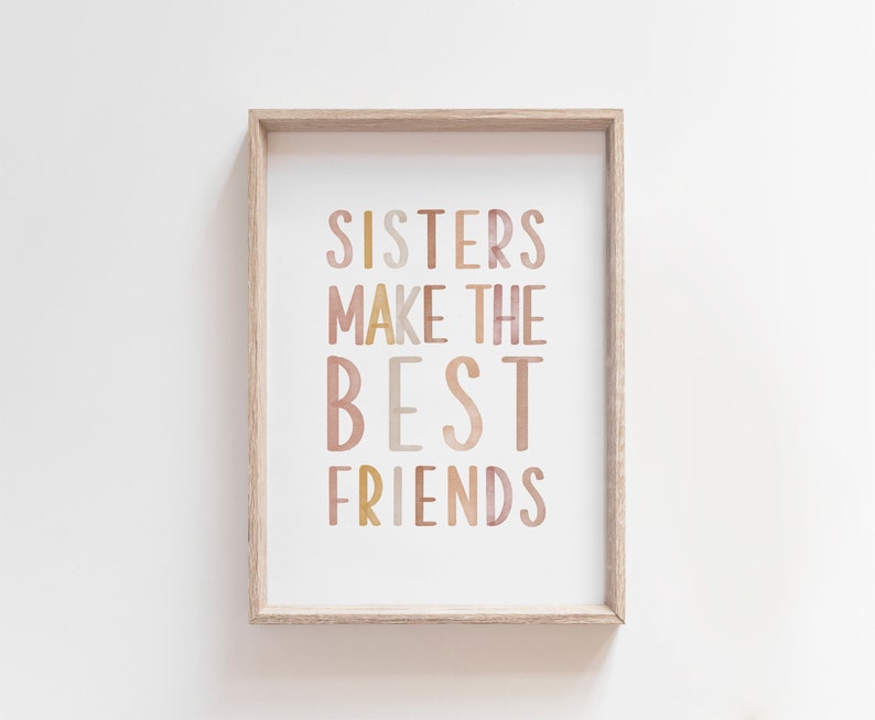 Boho Watercolor Sisters Make the Best Friends Boho Girls - Etsy
