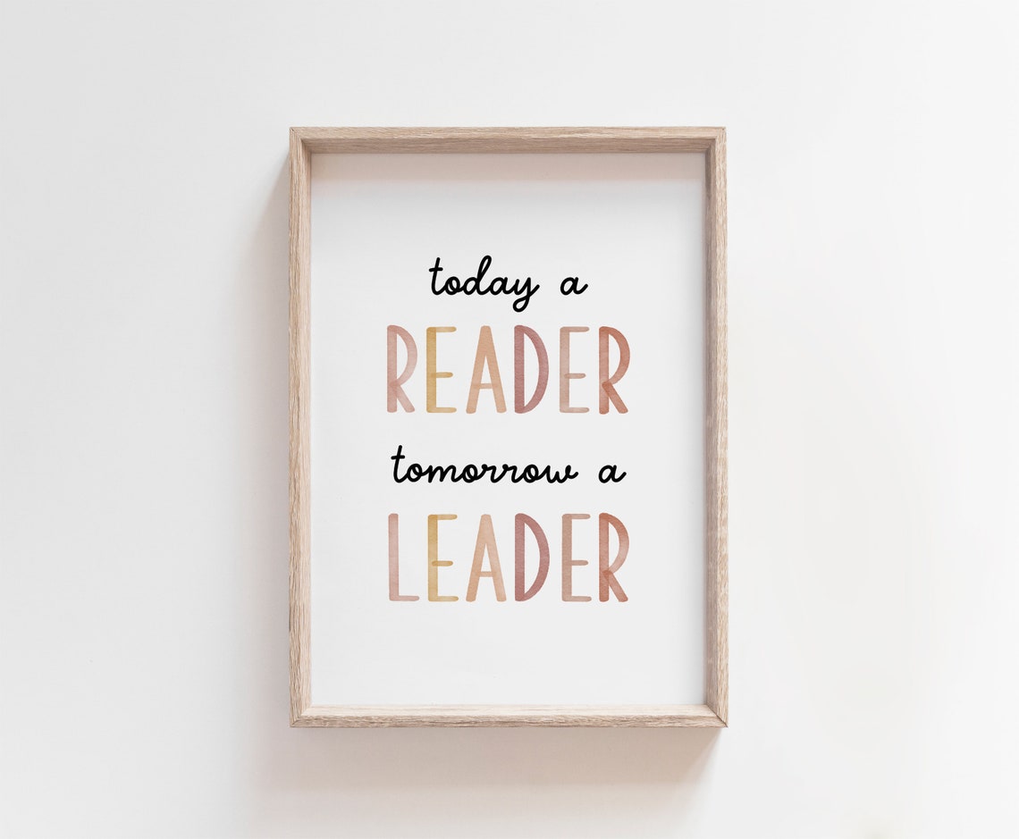 Boho Reading Corner Sign Let's Read Today a Reader - Etsy