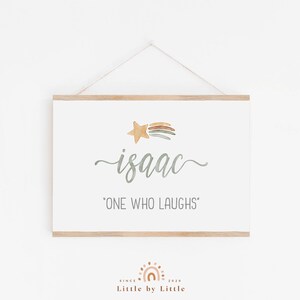 Isaac Name Meaning Print: Watercolor Nursery Decor (digital Download ...