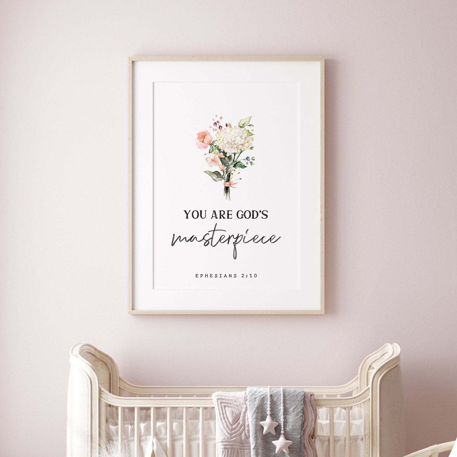 You are god's masterpiece Bible Verse Wall Art Ephesians | Etsy