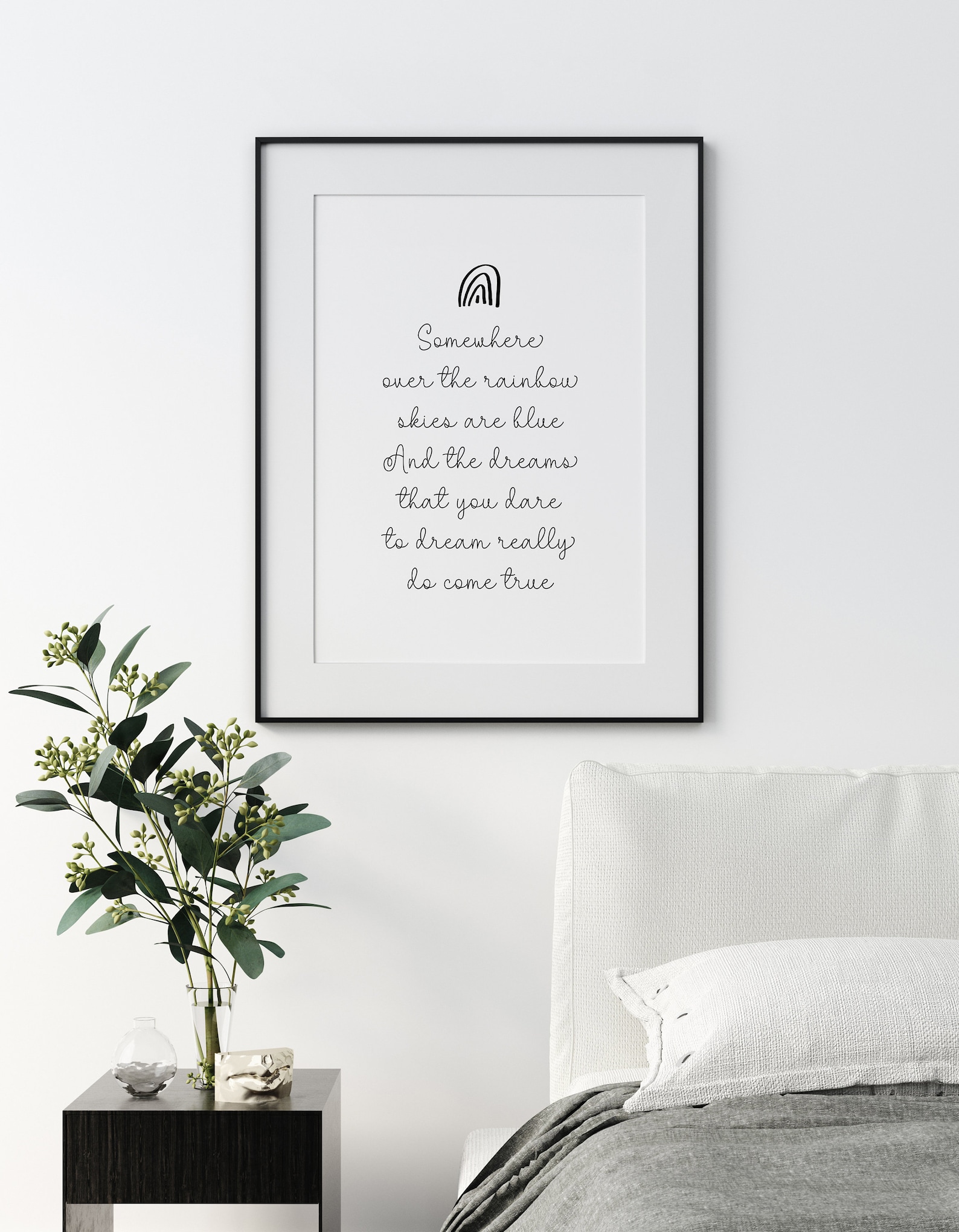Somewhere Over the Rainbow Print Over the Rainbow Lyrics Wall - Etsy