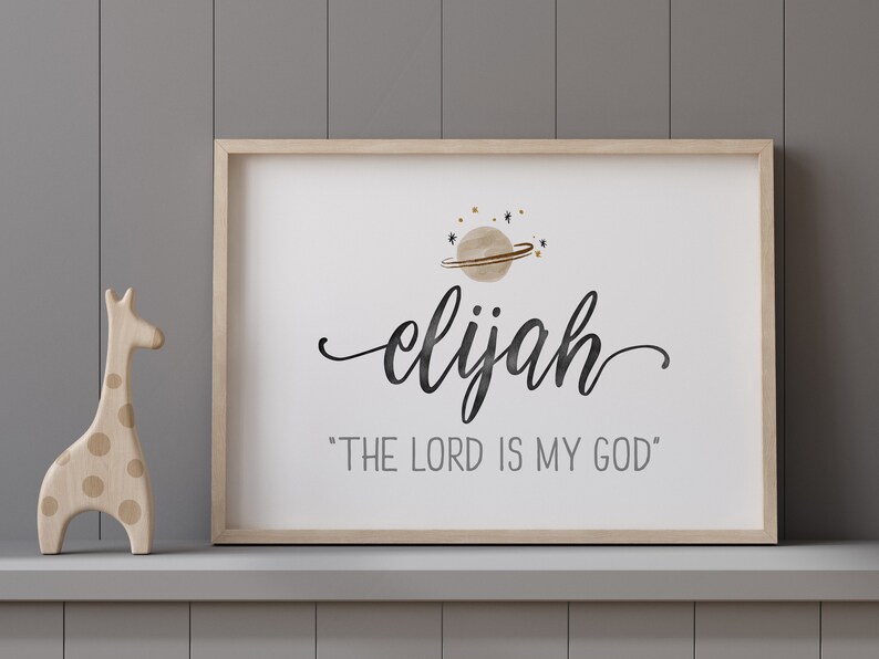 Elijah Name Meaning Art: Boys Nursery Decor (digital Download) - Etsy