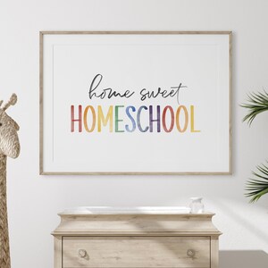 Home Sweet Homeschool, Homeschool Sign, Colorful Homeschool Decor ...