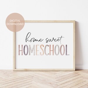 Home Sweet Homeschool, Homeschool Sign, Boho Homeschool Decor ...