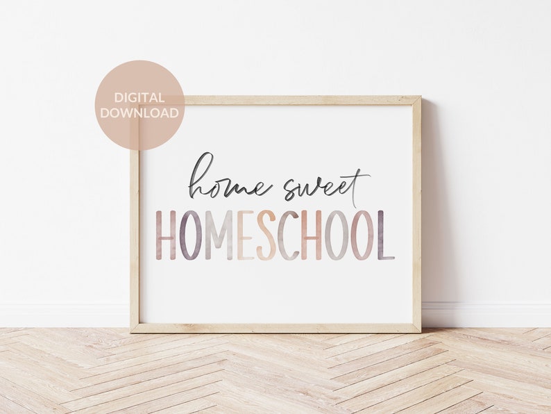 Home Sweet Homeschool Homeschool Sign Boho Homeschool Decor | Etsy