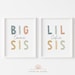 Set of 2 Custom Sister Name Sign, Big Sis Lil Sis, Girls Room Decor ...