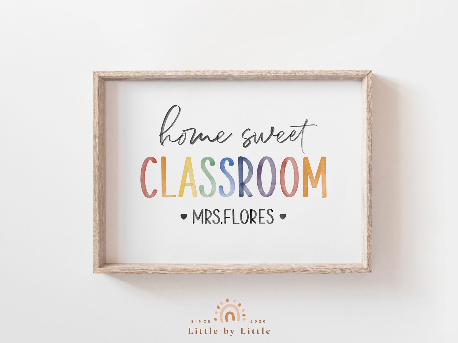 Home Sweet Classroom Sign With Teacher Name, Custom Classroom Print ...
