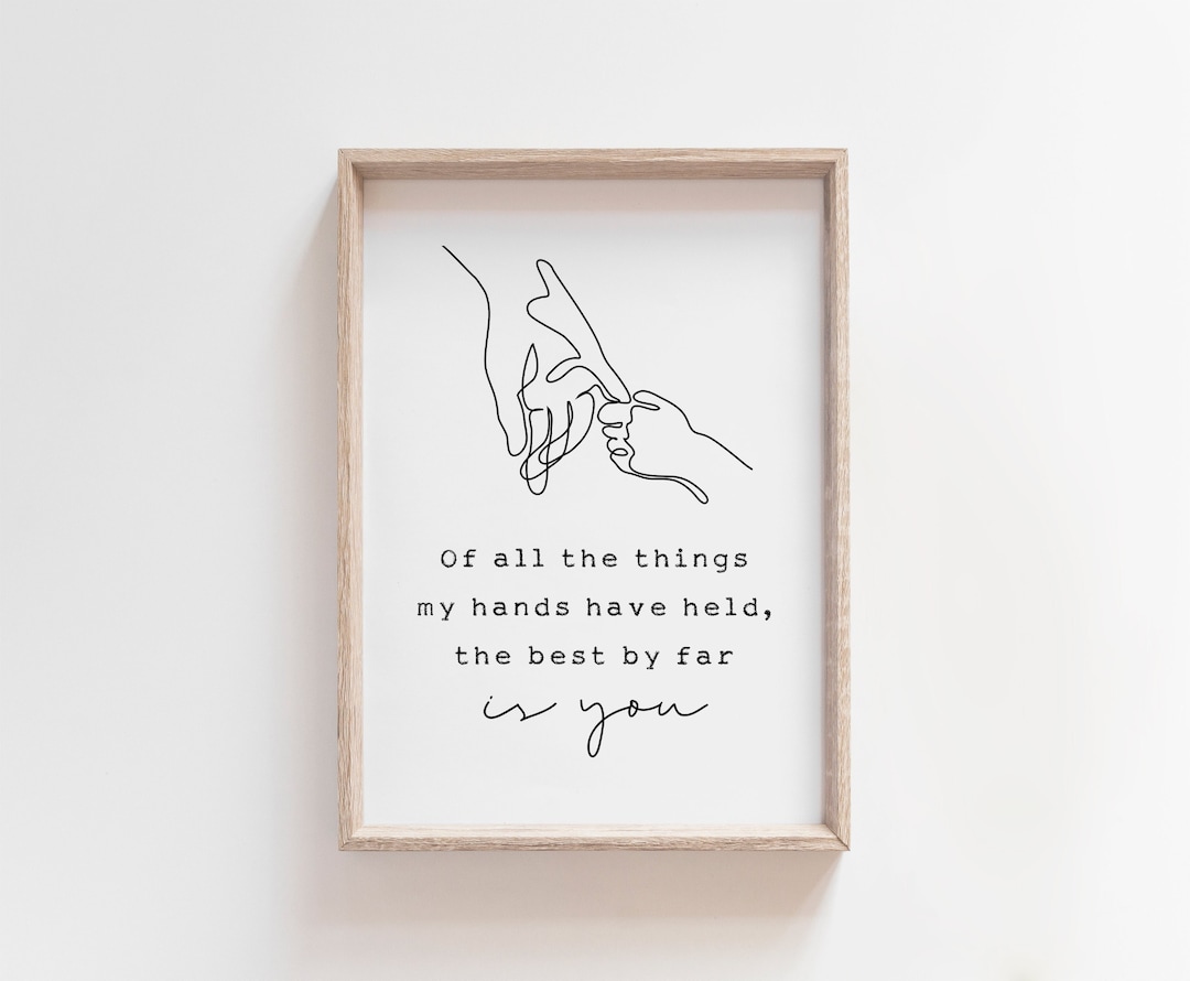 Baby Hand Line Art Print: Nursery Quote (digital Download) - Etsy