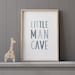 Blue Watercolor Little Man Cave Sign: Boys Nursery Decor (digital ...
