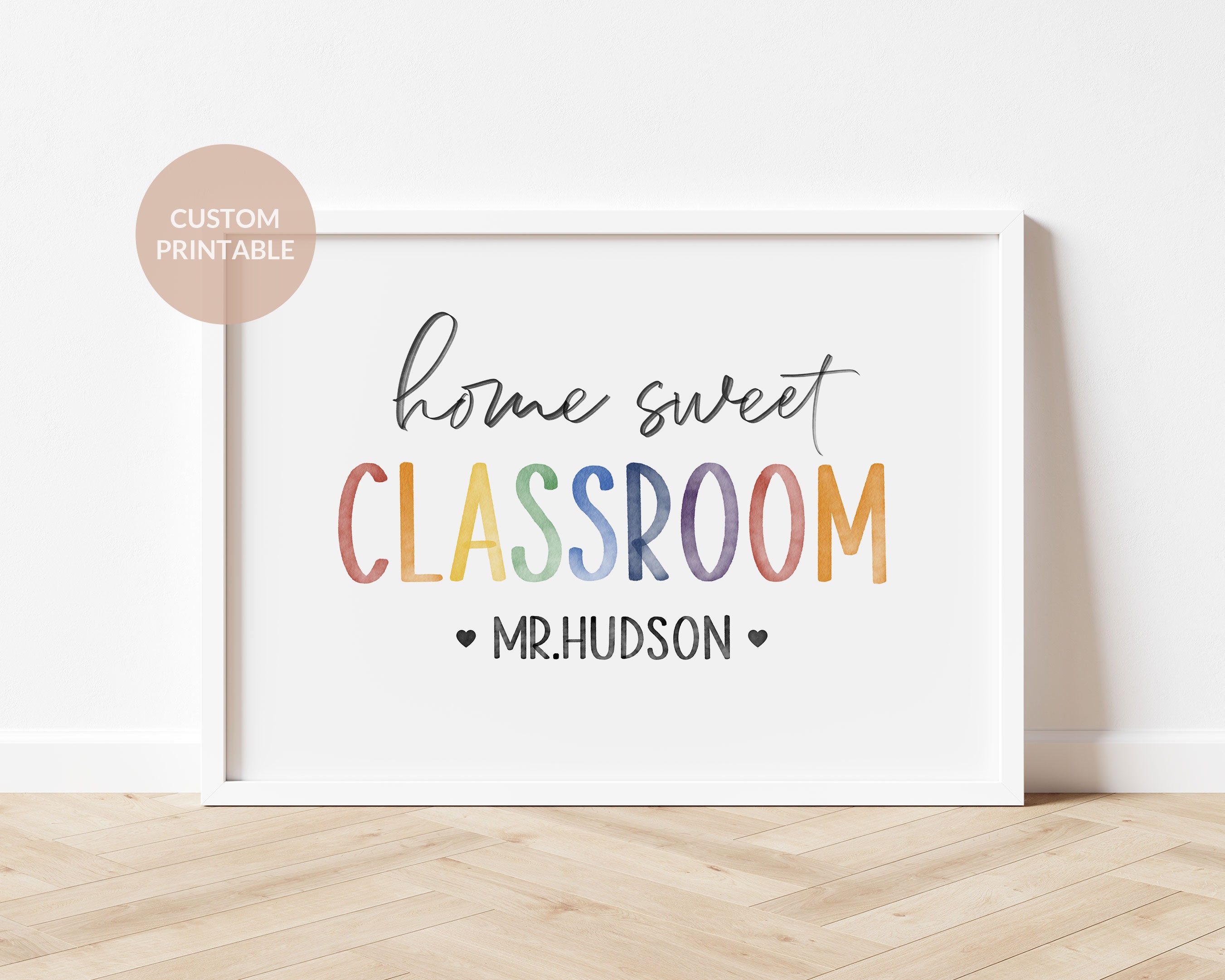 Home Sweet Classroom Sign With Teacher Name Custom Classroom | Etsy