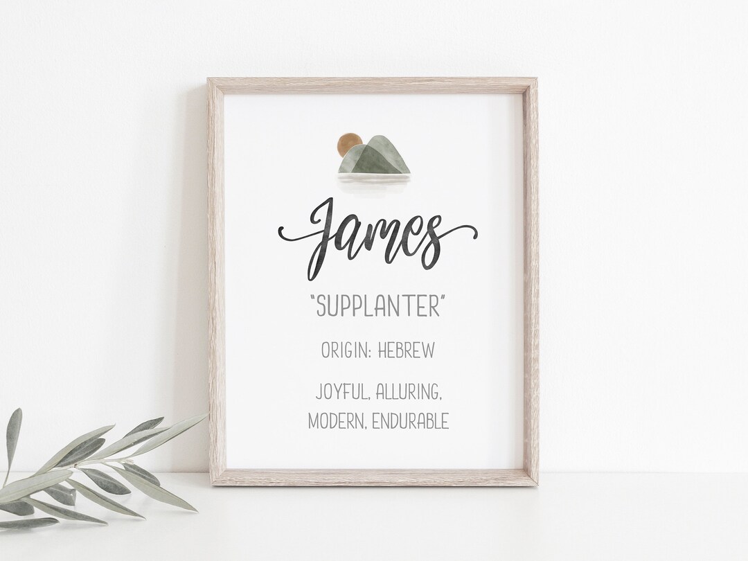 James Name Meaning Print: Boy Nursery Decor (digital Download) - Etsy