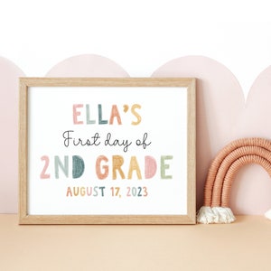 Custom Back to School Sign, First Day of School, Printable Photo Prop ...
