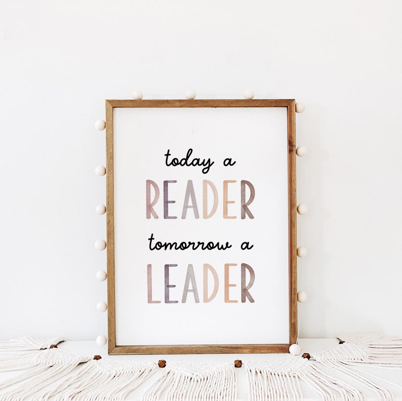 Today a Reader Tomorrow a Leader Boho Classroom Decor - Etsy
