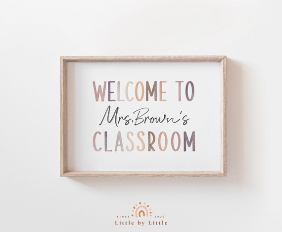 Custom Teacher Name Sign Welcome to Classroom Sign Classroom | Etsy