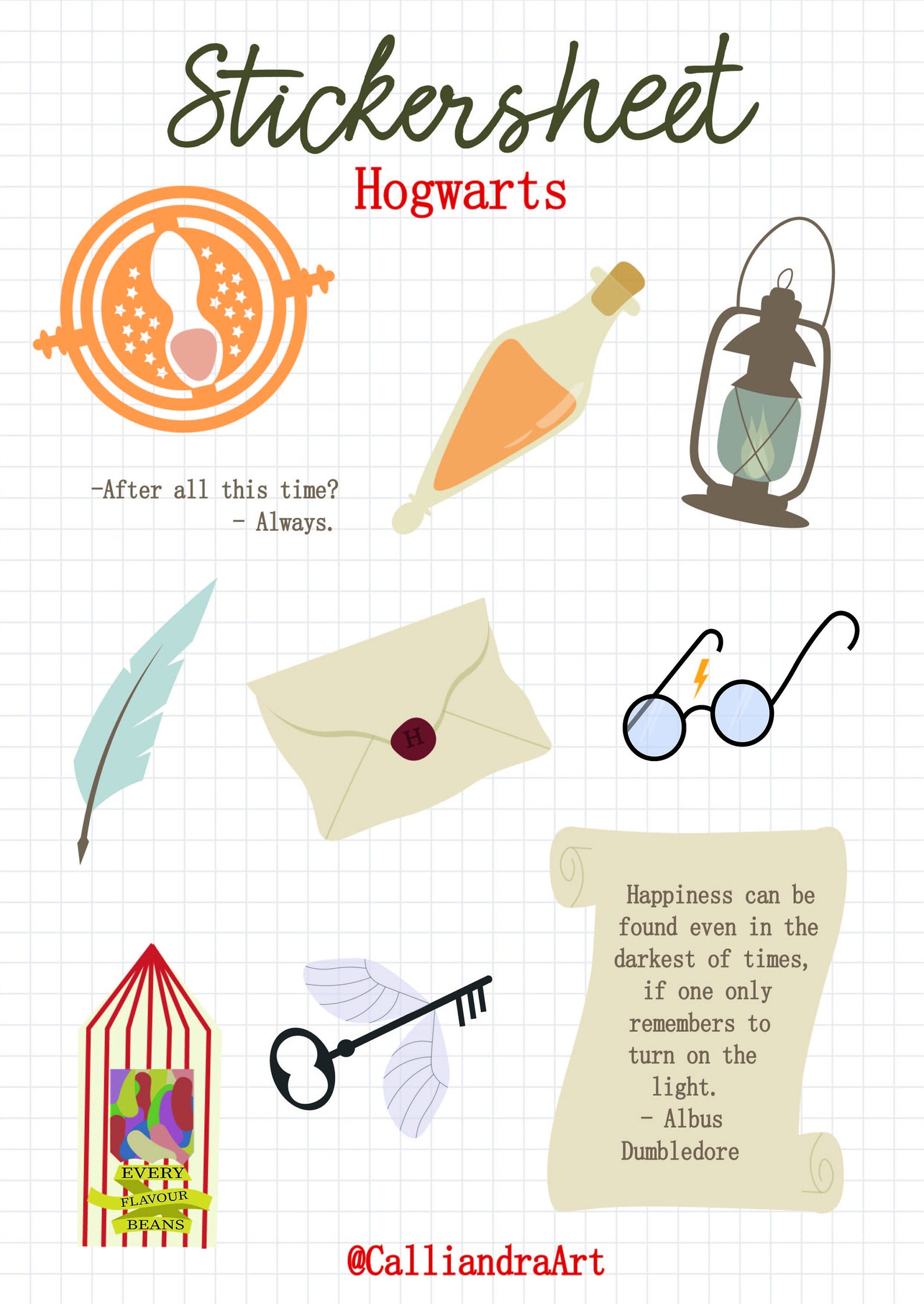 Harry Potter Planner Stickers Digital Stickers Printable | Etsy