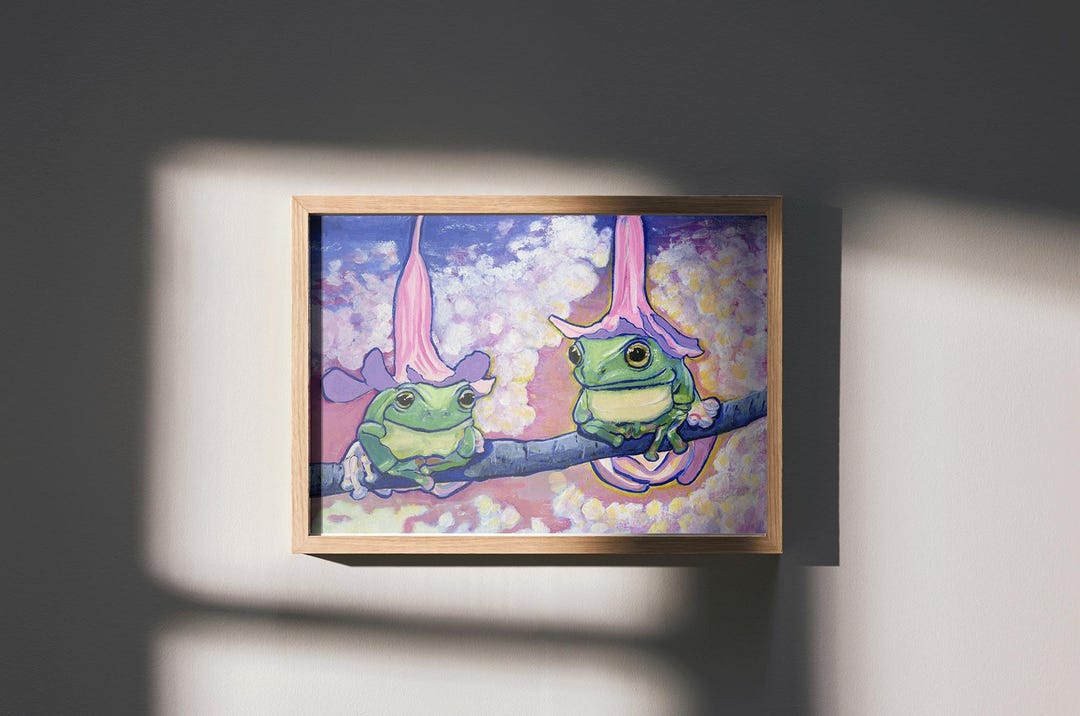 Frogs With Flower Hats - Etsy