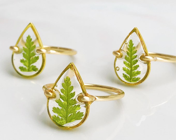 Real Fern Ring - Etsy