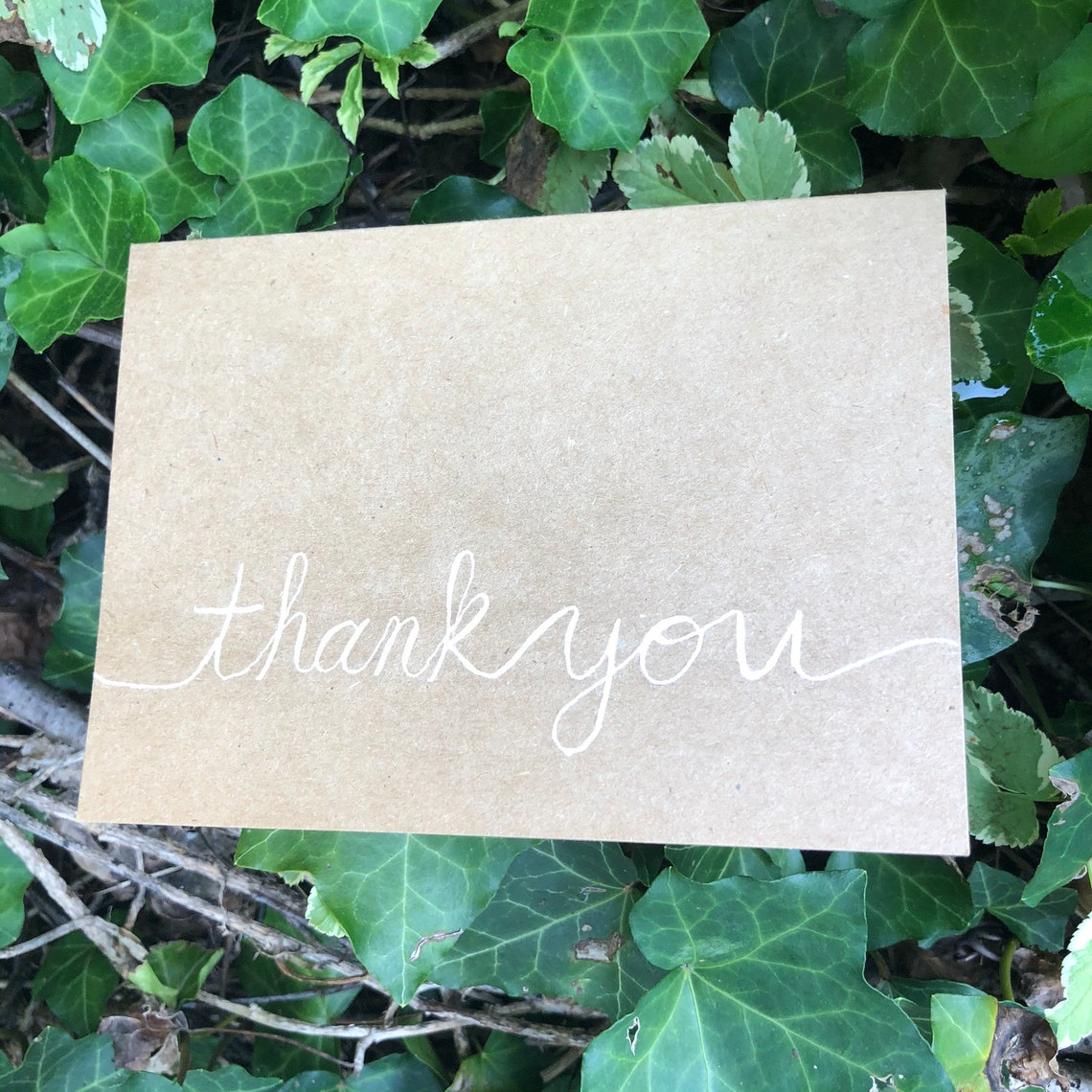 Simple Thank You Note / Handmade Personalized Thank You Card / Bulk ...