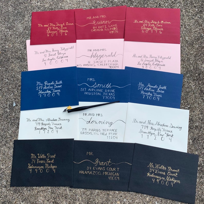 Envelope Calligraphy / Envelope Addressing / Custom Hand Calligraphy ...