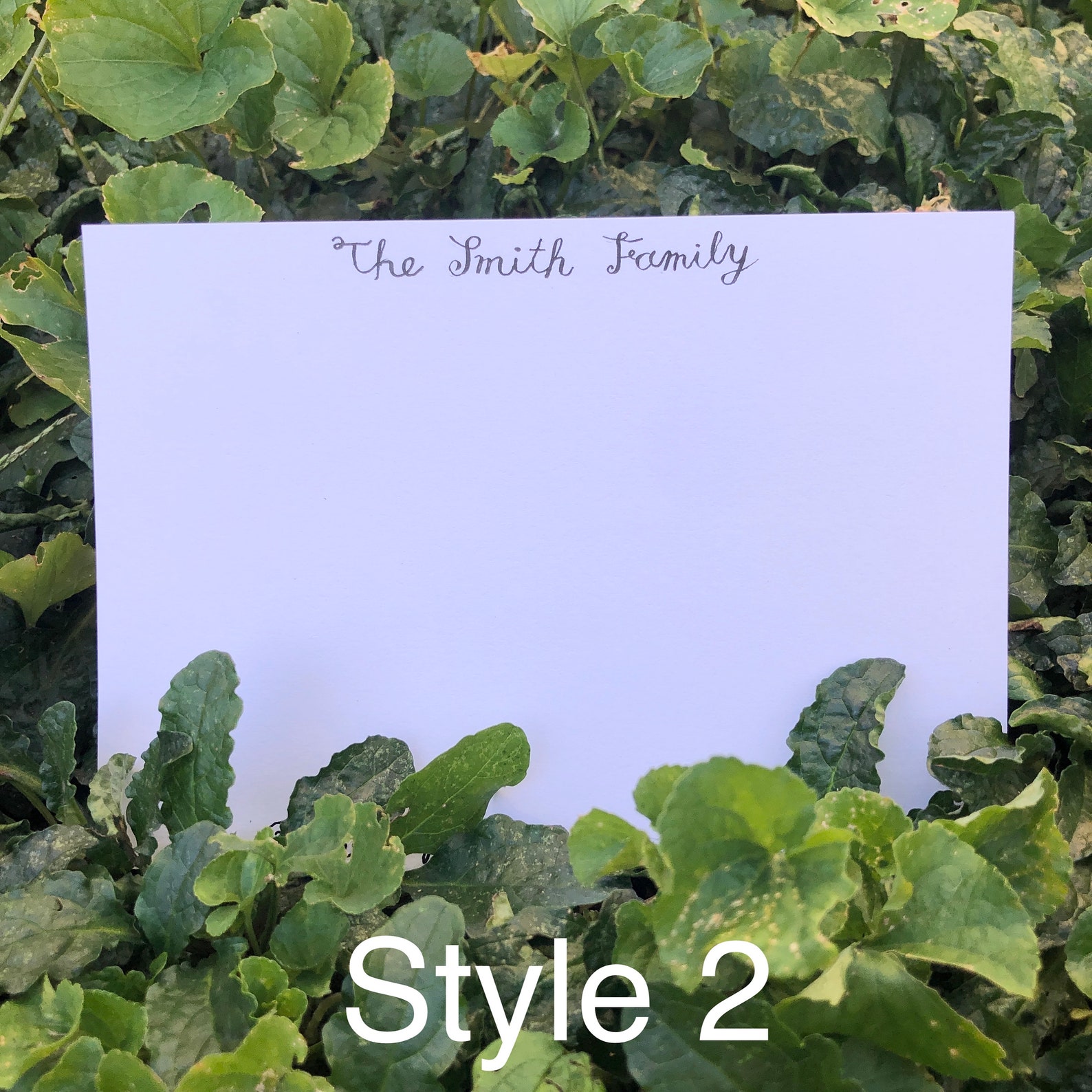 Family Note Card Custom / Personalized Family Stationary / Stationary ...