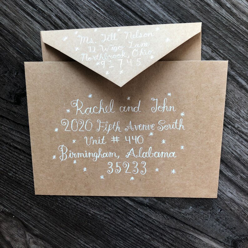 Holiday Envelope Calligraphy / Christmas Card Addressing / Custom ...