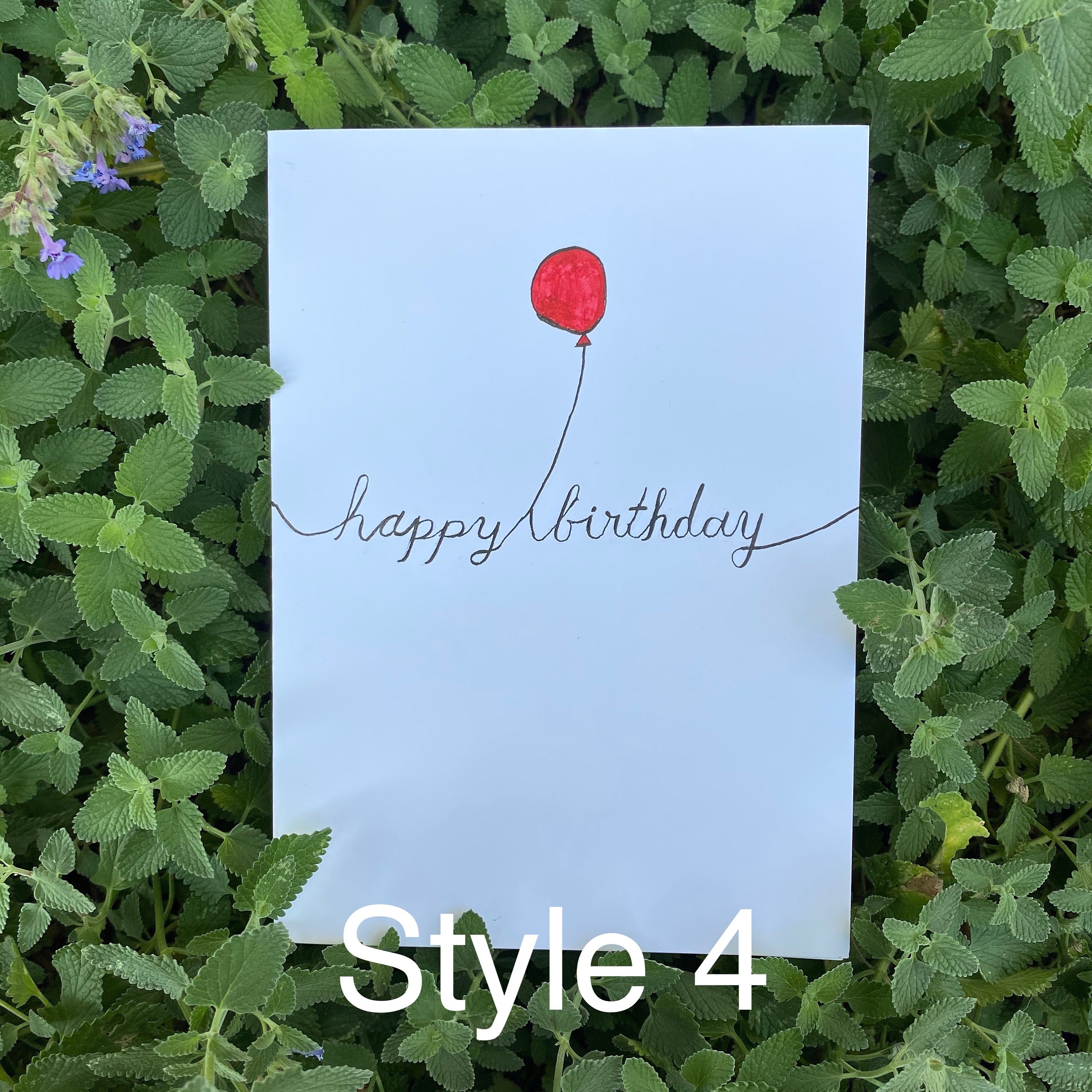 Custom Birthday Card / Handmade Happy Birthday / Simple - Etsy